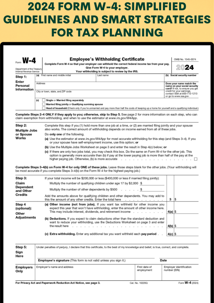 W-4 Form 2024 Printable | FREE Printables