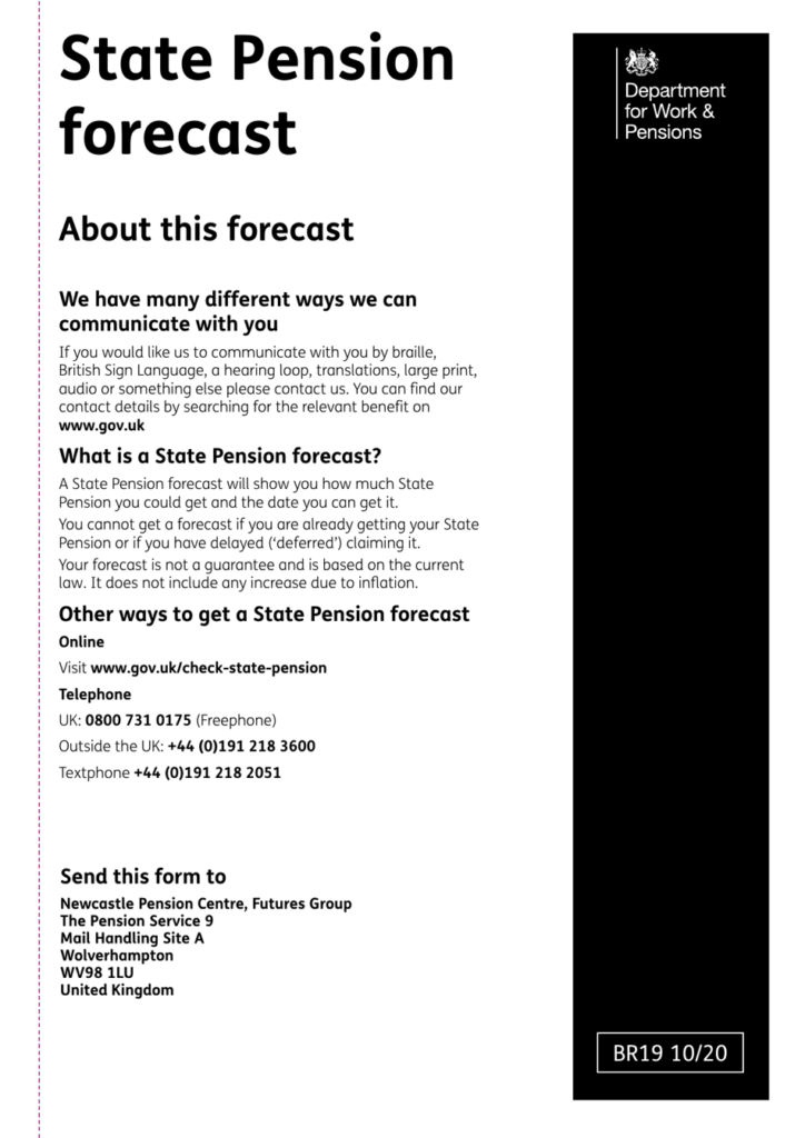 Uk Printable State Pension Form | FREE Printables