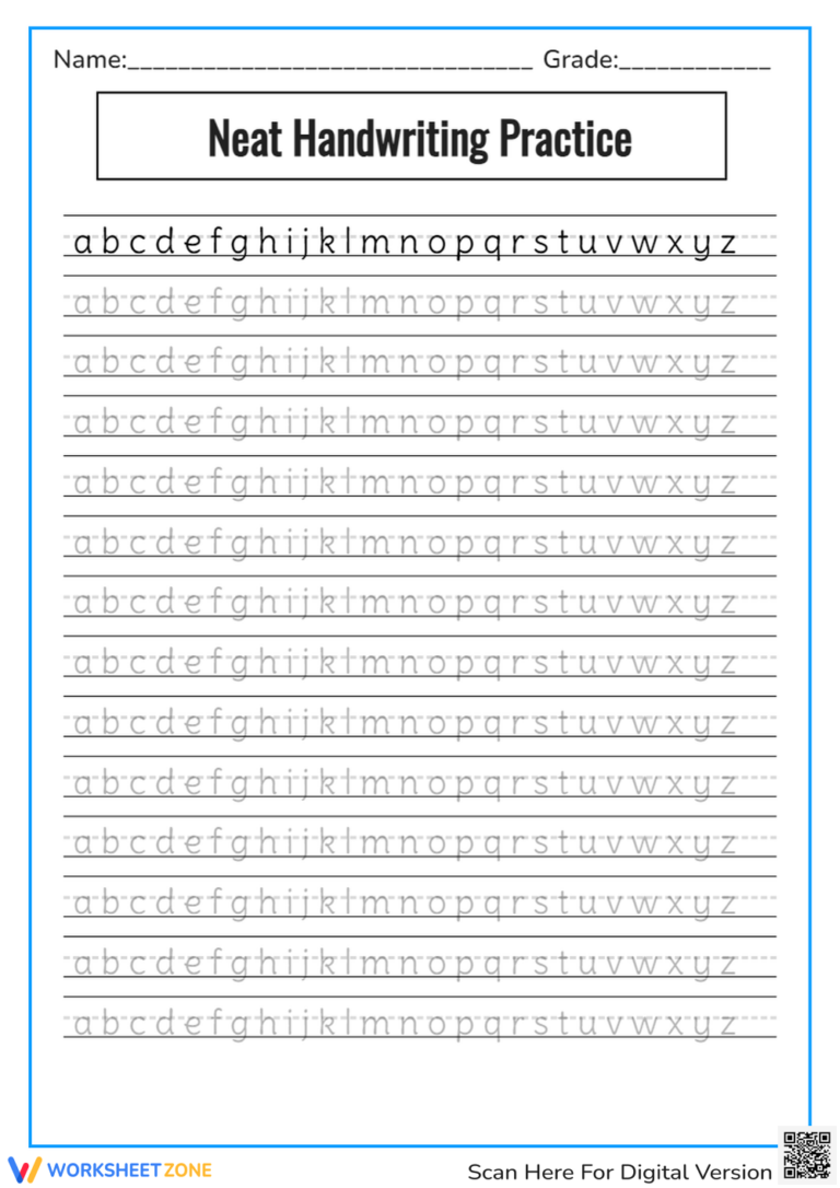 Handwriting Practice Sheets Printable | FREE Printables